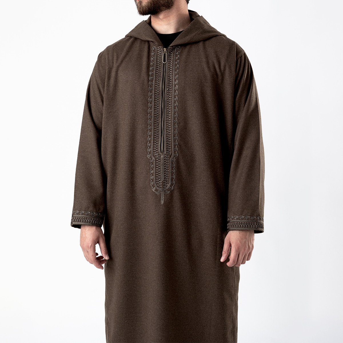 Wool Thawb Dark Brown – Stabraq